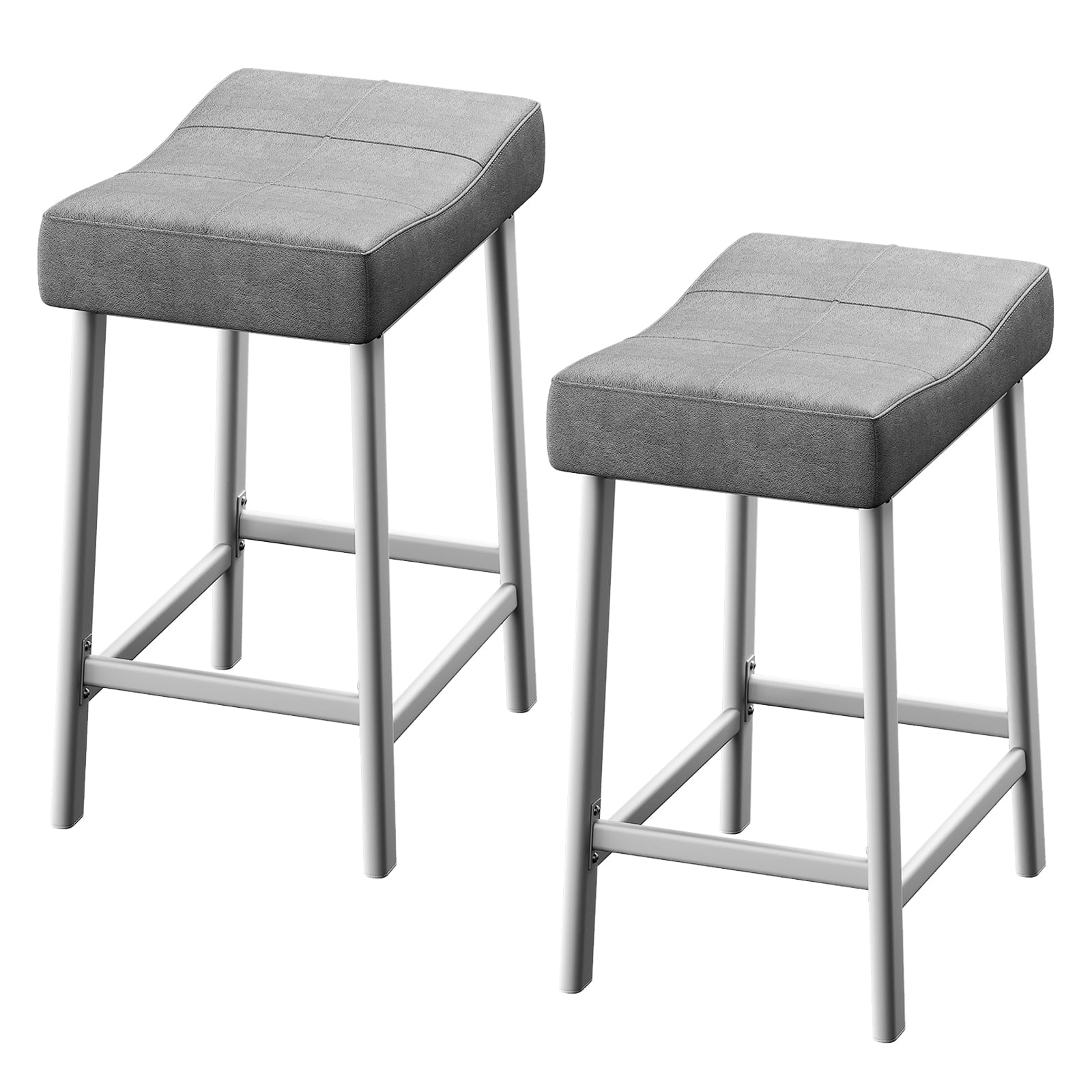 Counter Height Bar Stools Set of 2, 24 Inch Barstools for Kitchen ...