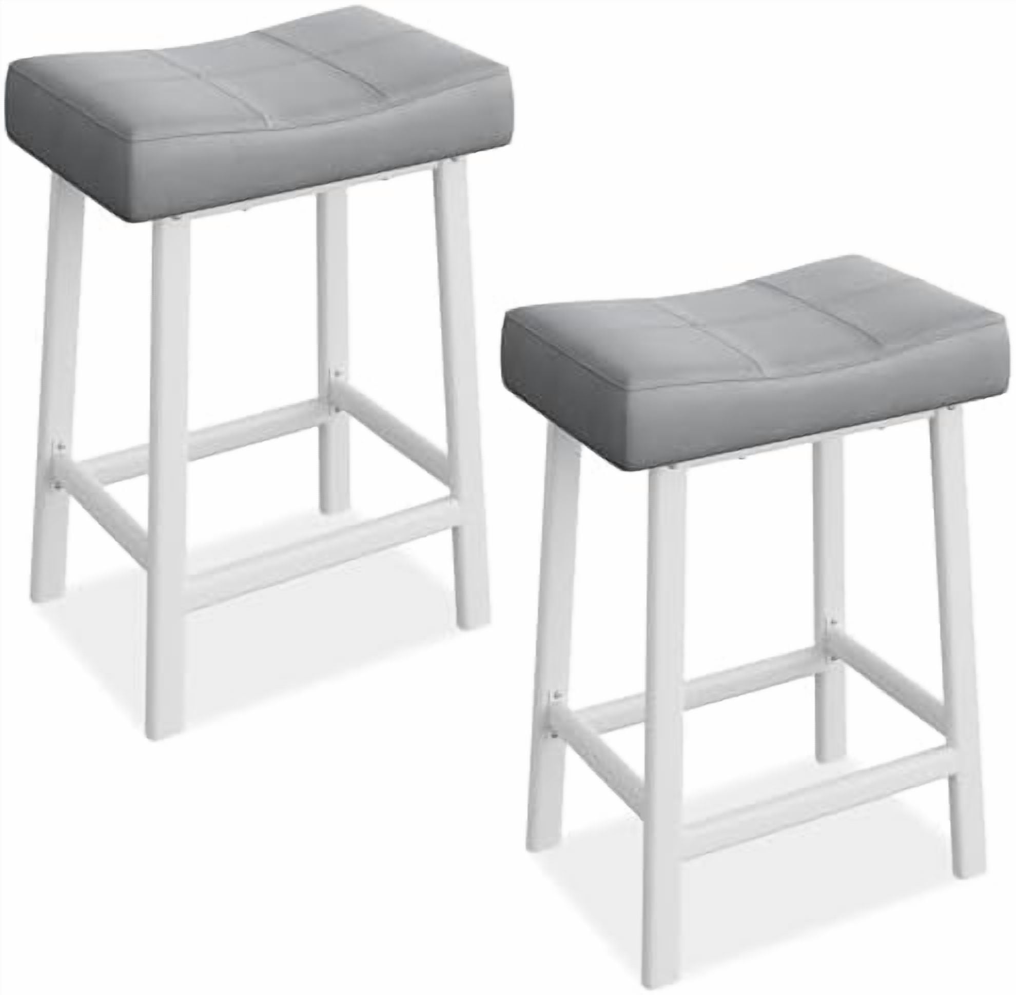 Counter Height Bar Stools Set of 2, 24 Inch Barstools for Kitchen ...