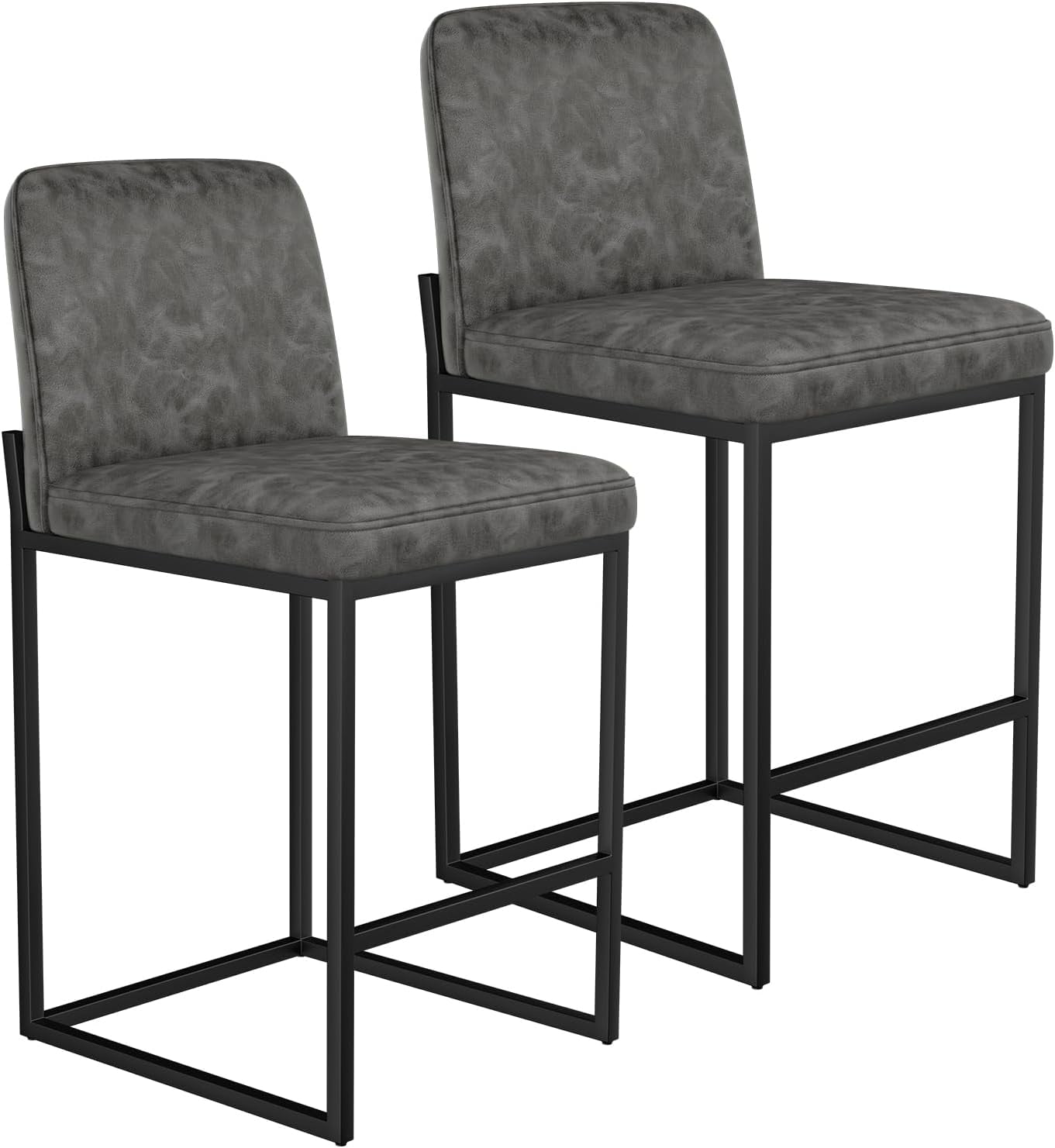 Counter Height Bar Stools Set of 2, 25.6 Inch Modern Bar Stools with ...