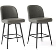 Counter Height Bar Stools Set of 2, 26.9" H Seat Height Swivel ...
