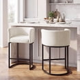 Counter Height Bar Stools Set of 2, 26" Kitchen Island Stools with Arms ...