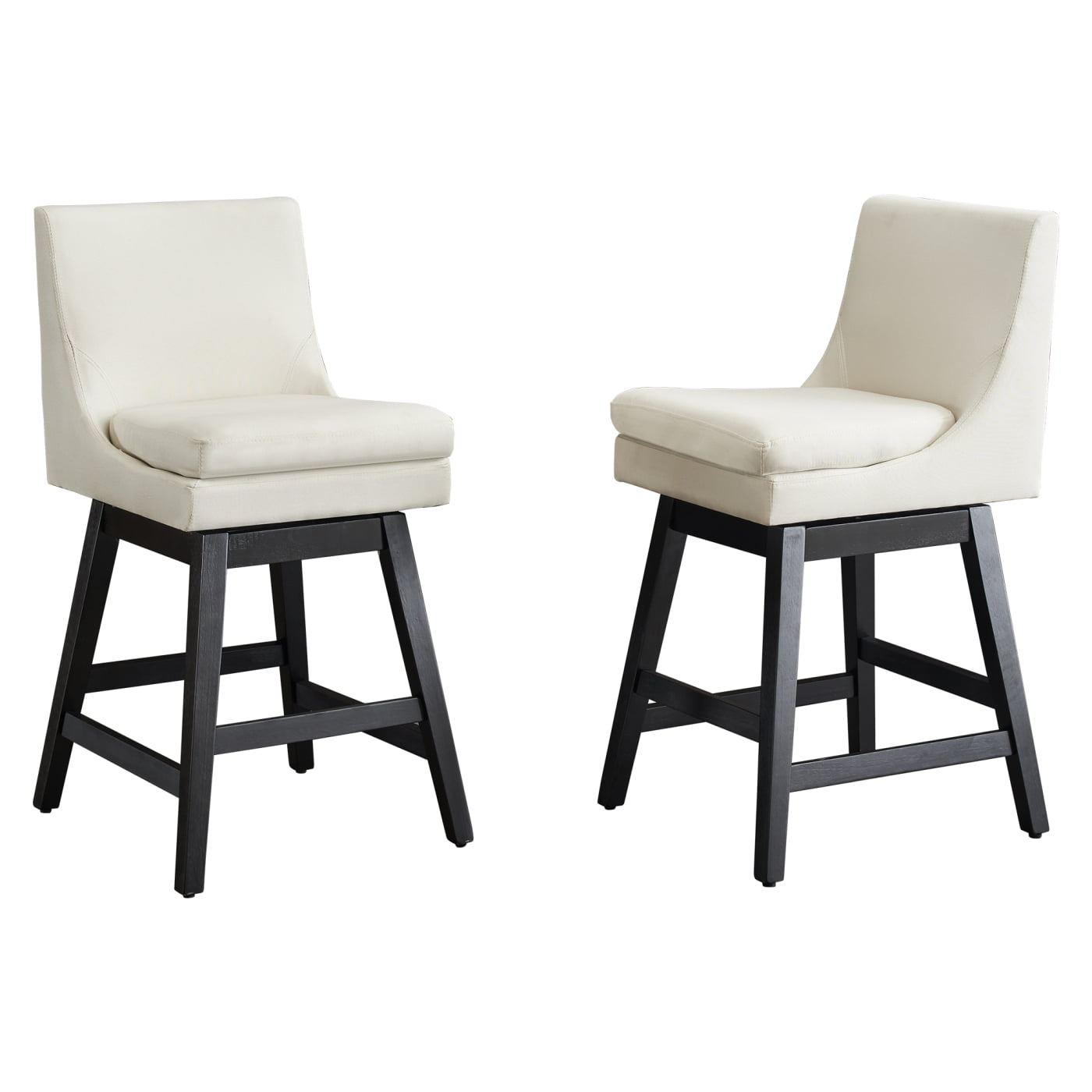 Counter Height Bar Stools Set of 2, 26" Swivel Bar Stools with High ...