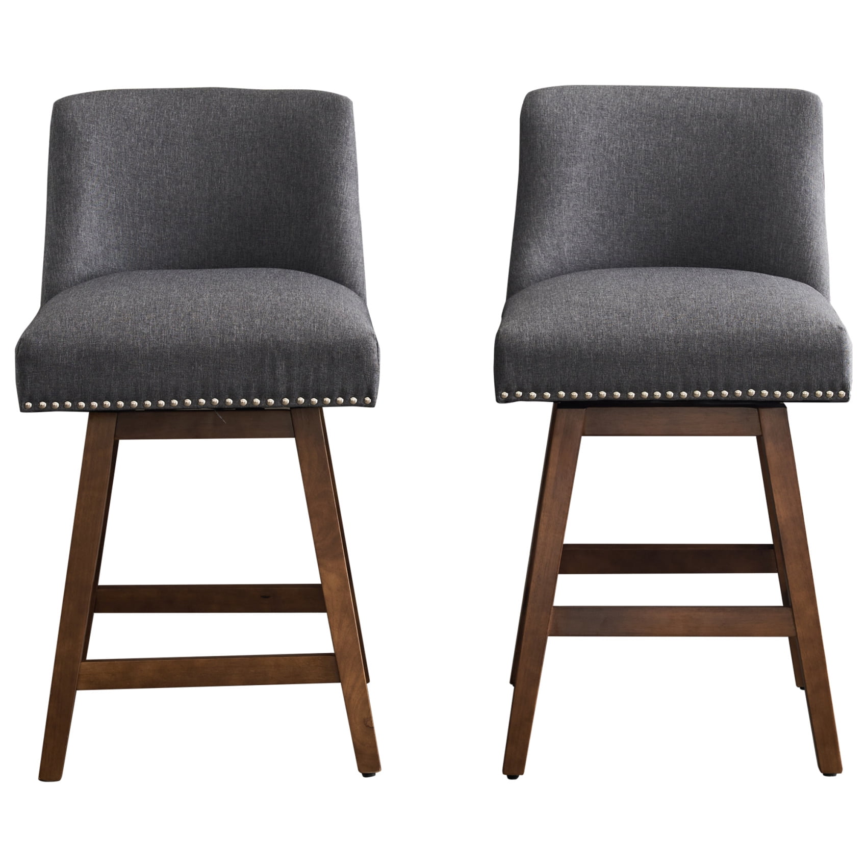 Counter Height Bar Stools Set of 2, 26" Swivel Bar Stools with High ...