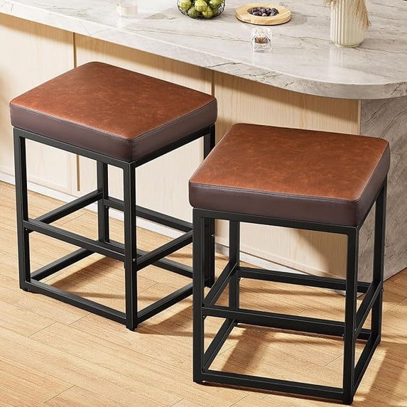 Counter Height Bar Stools Set of 2,Barstools for Kitchen Countertop ...