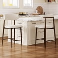 Counter Height Bar Stools Set of 2, Upholstered Modern Barstools with ...