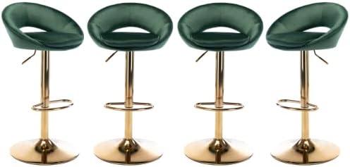 Counter Height Bar Stools Set of 4 Swivel Barstools with Low Back ...
