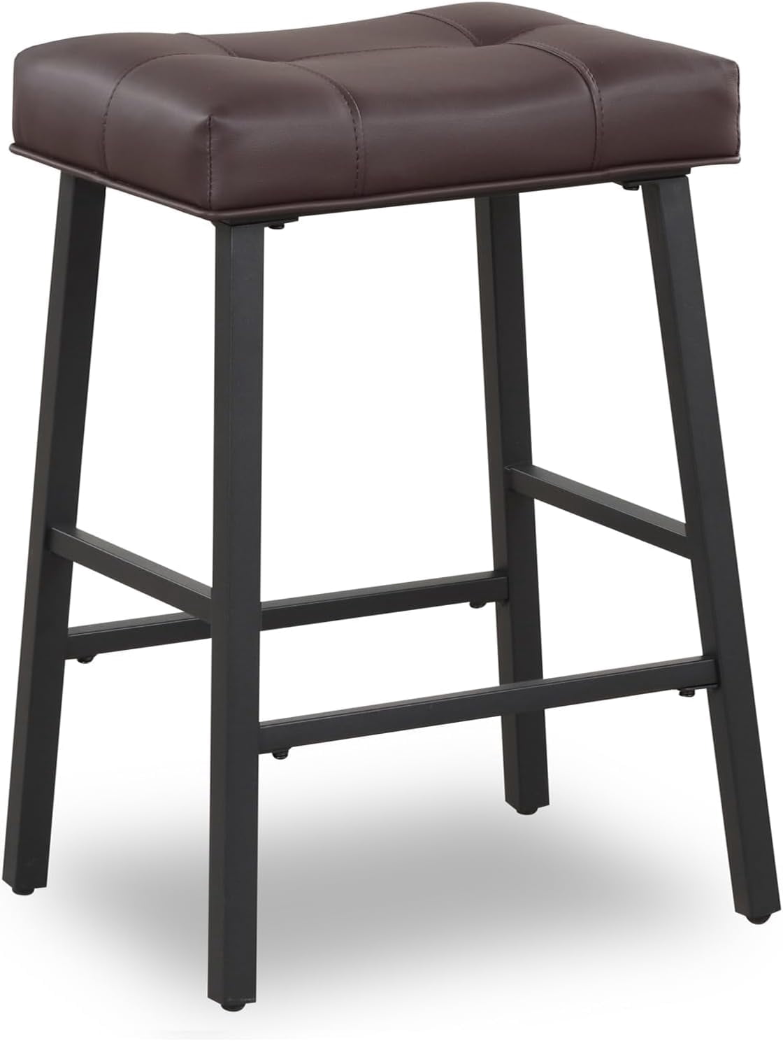 Counter Height Bar stools, 24 inch Saddle Kitchen Bar Stools with ...