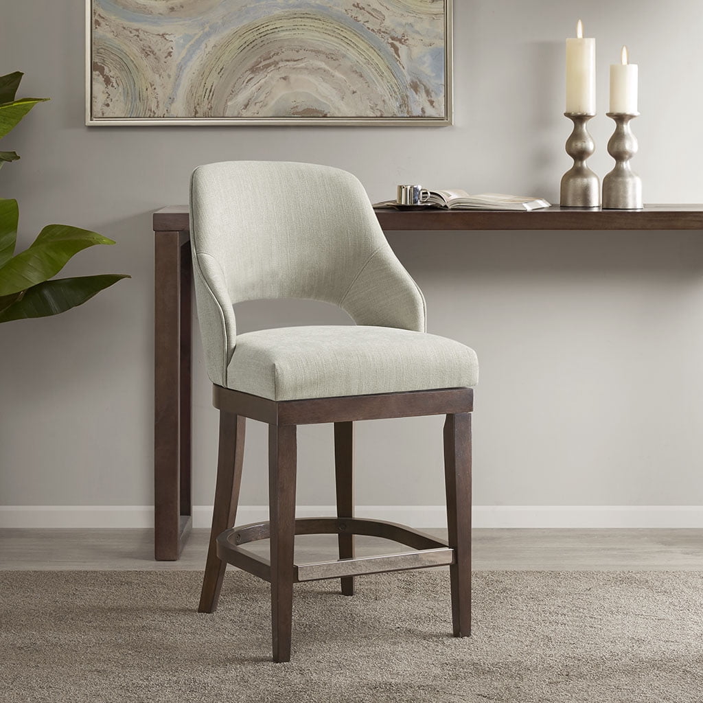 Counter Height Barstool with 360 degree Swivel Seat, Contemporary Open ...