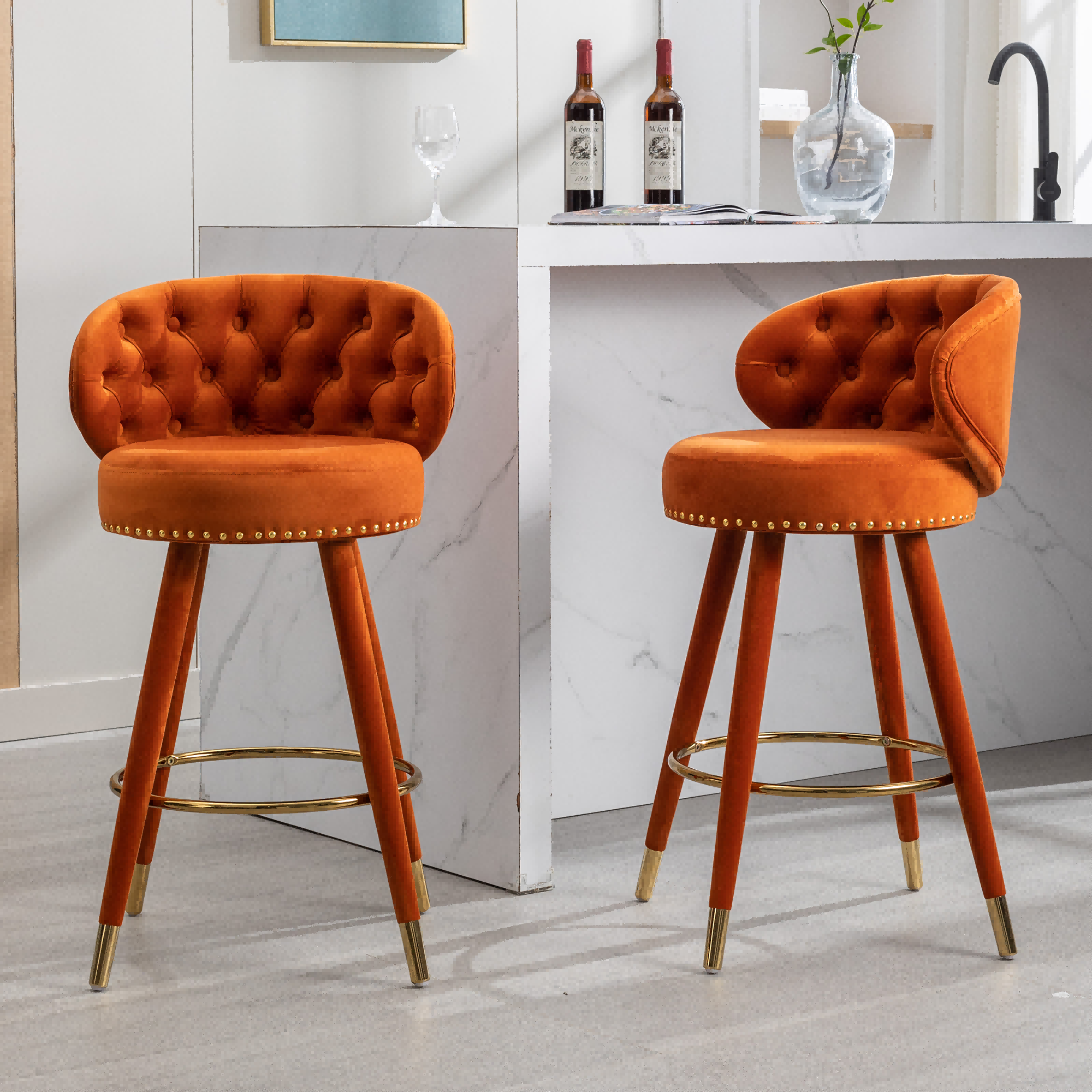 Counter Height Barstools, Bar Stools, Modern Upholstered Bar Stools ...