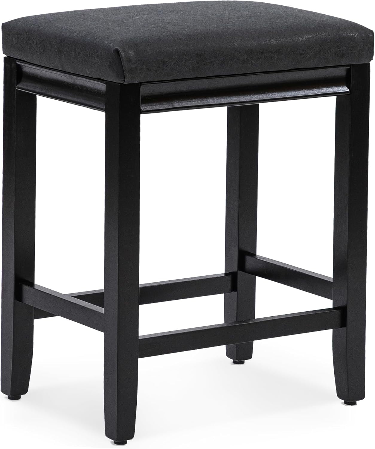 Counter Height Black Bar Stool for Kitchen Counter Modern Backless ...