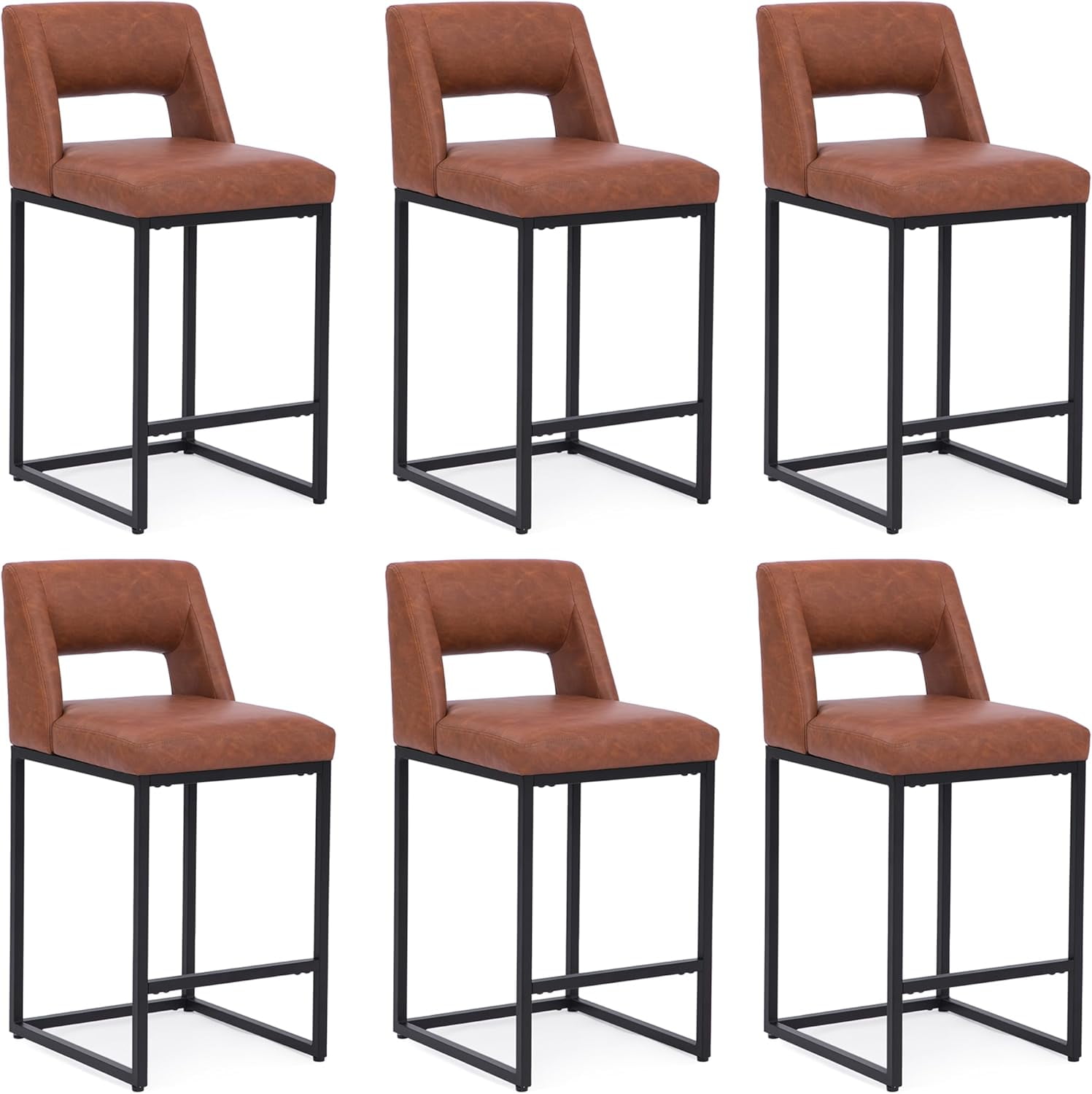 Counter Height Black Bar Stools for Counter Bar Chairs with Backs for ...