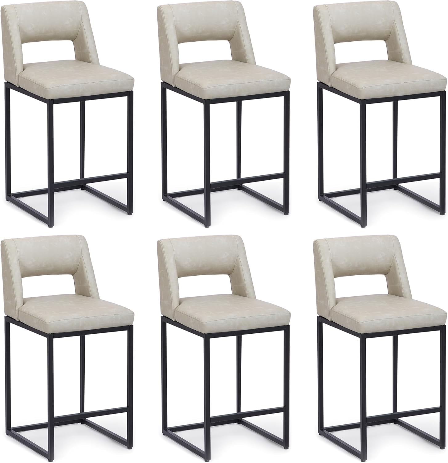 Counter Height Black Bar Stools for Counter Bar Chairs with Backs for ...