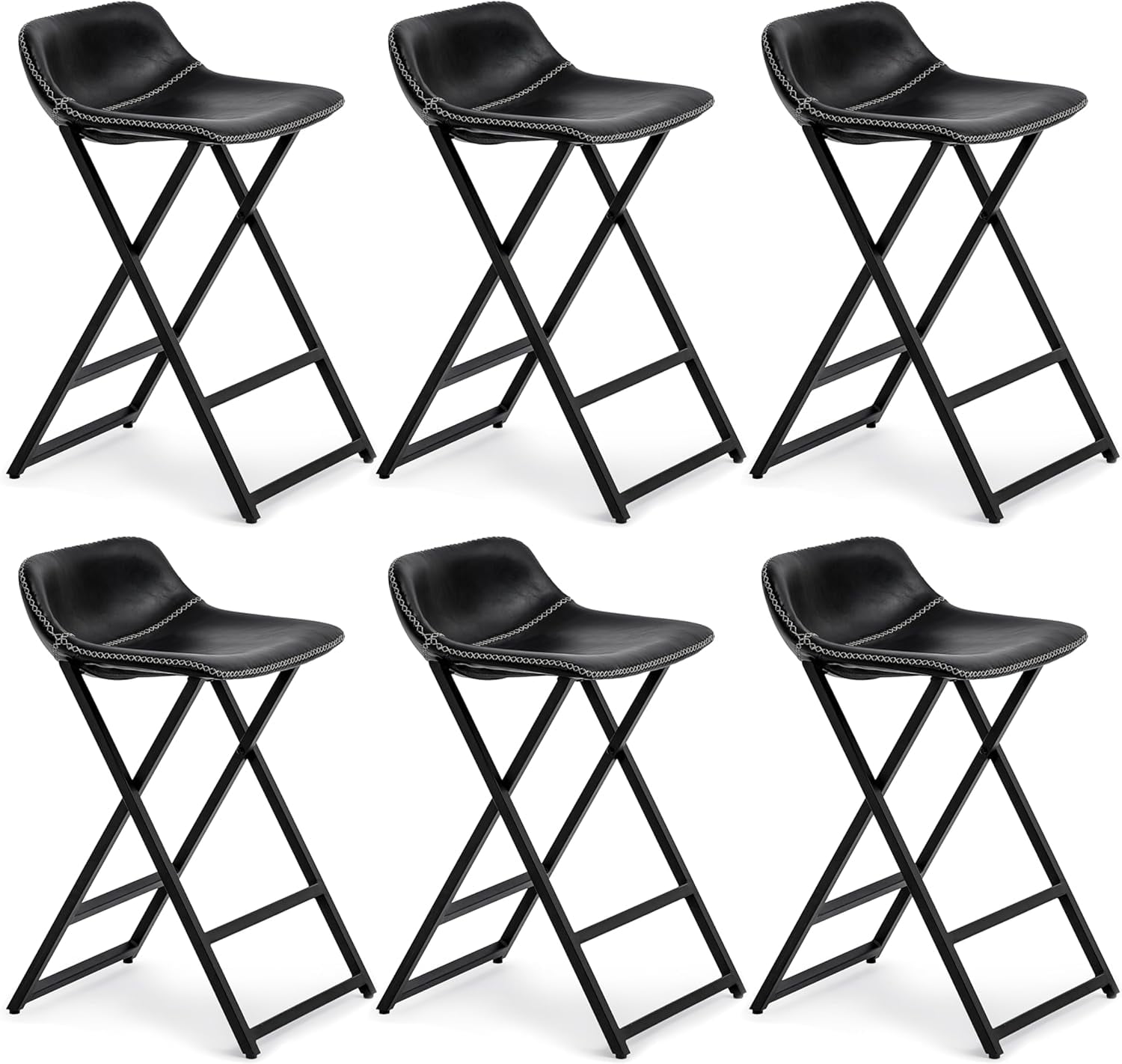 Counter Height Brown Bar Stools for Kitchen Counter 24 Inch Modern Bar ...