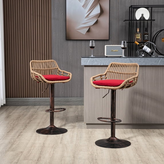 Counter Height Chairs | Indoor & Outdoor Use, 360° Swivel | Metal Base ...