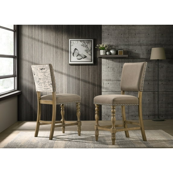 Counter Height Dining Chairs | Driftwood Finish for Rustic Ambiance ...