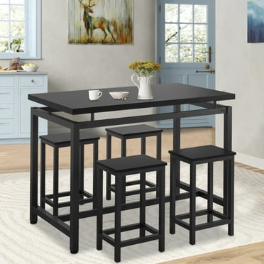 SESSLIFE 4-Piece Counter Height Bar Table Set, Pub Dining Height Table ...