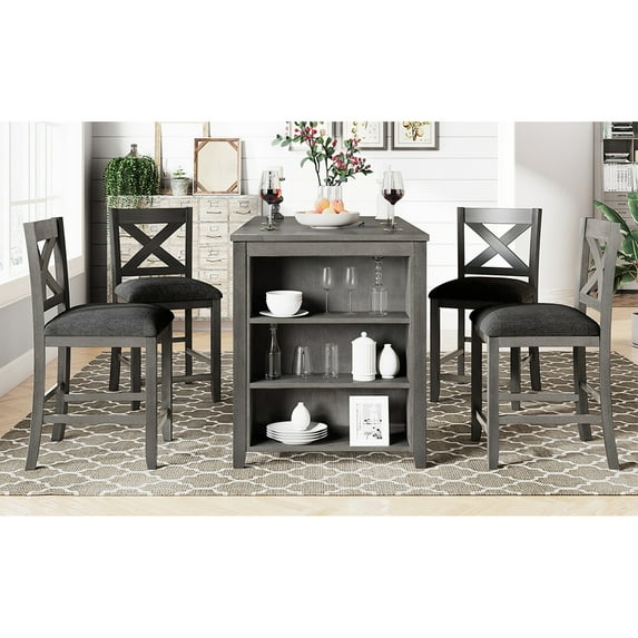 Counter Height Dining Table Set for 4 | Suitable for Small Dining Rooms ...