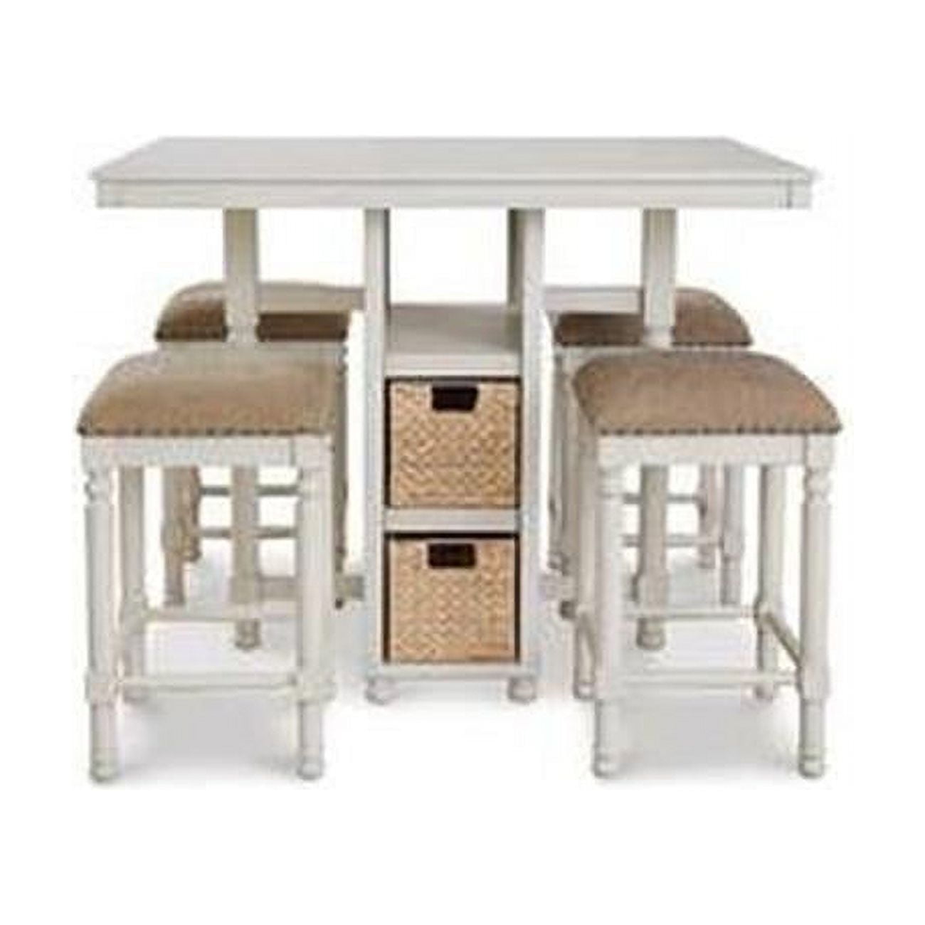 Counter Height Dining Table & Stools Set, White - 5 Piece - Walmart.com