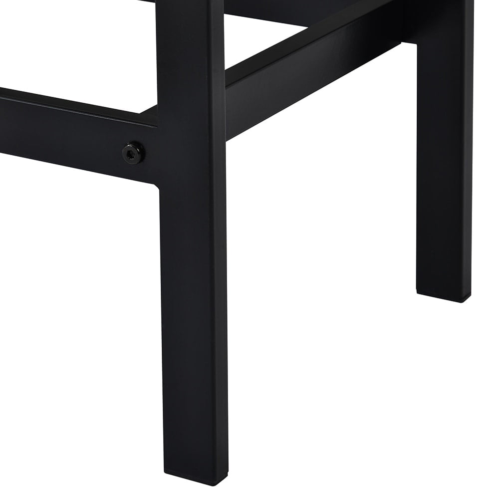 Counter Height Extra Long Dining Table Set with 3 Stools Pub Kitchen ...