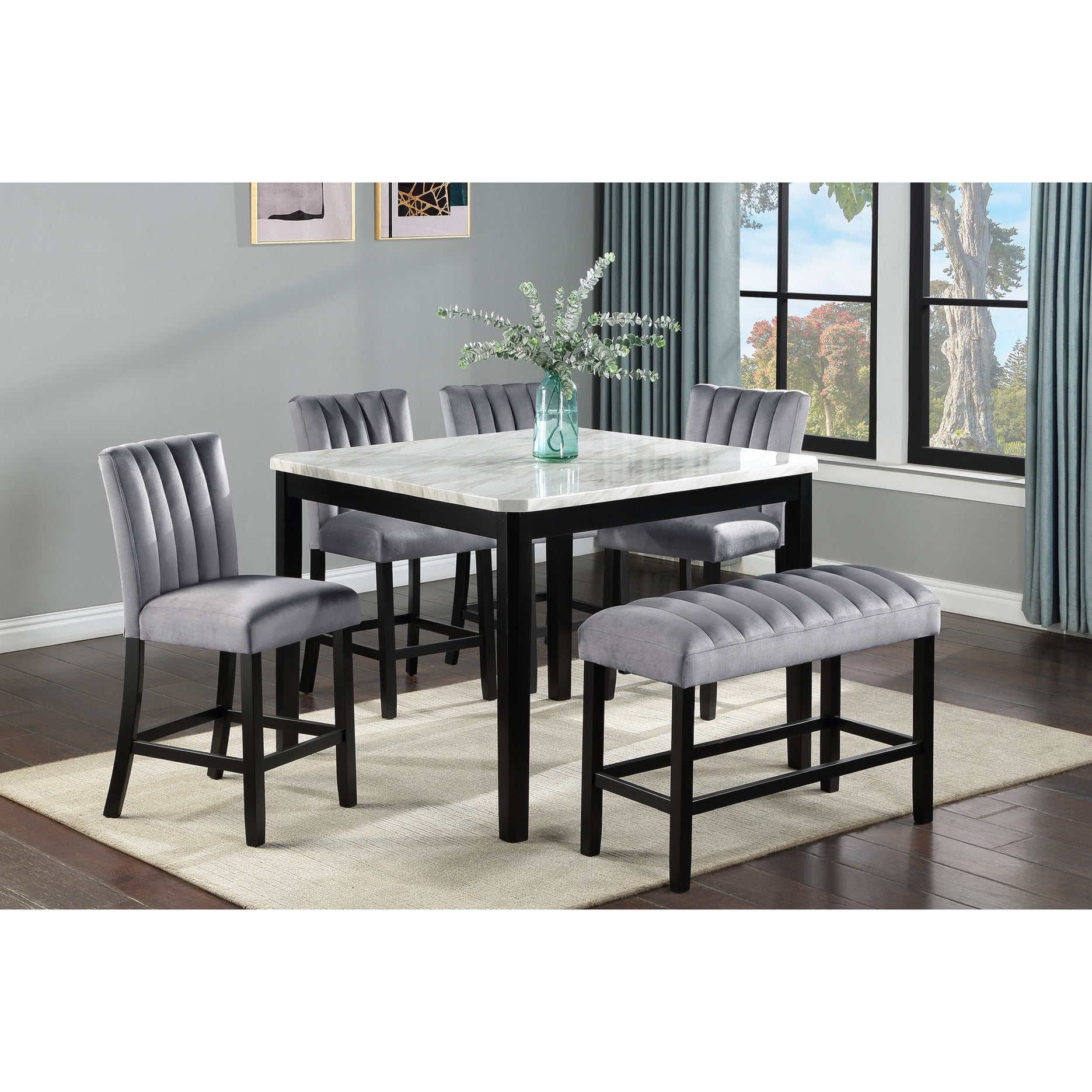 Counter Height Square Table and Chairs | Great for Entertaining in ...
