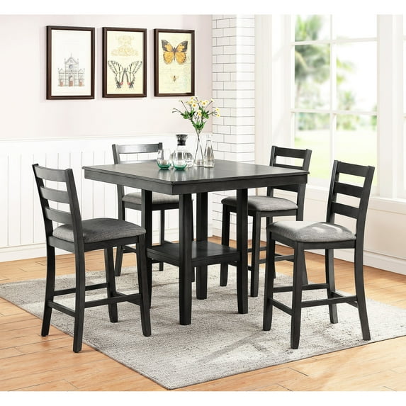 Counter Height Square Table and Chair Set | Used in Dining Room with ...