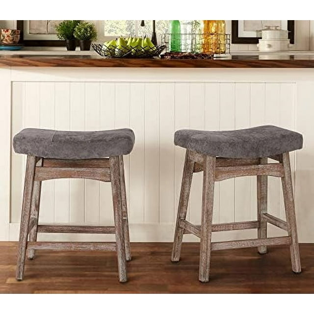 Counter Height Stools for Kitchen Counter Solid Wood Legs with Seat ...