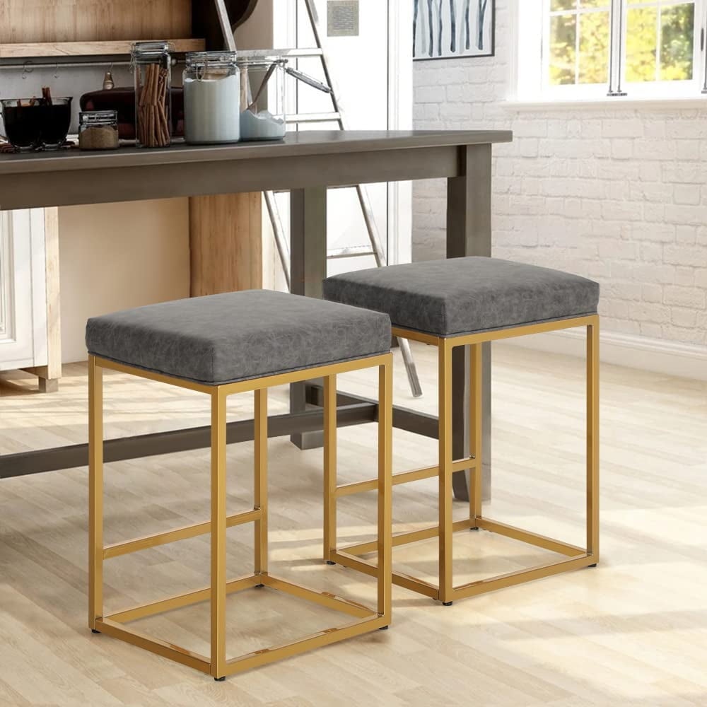 Counter Height Stools Set of 3 for Kitchen Counter 24 Inch Gold ...