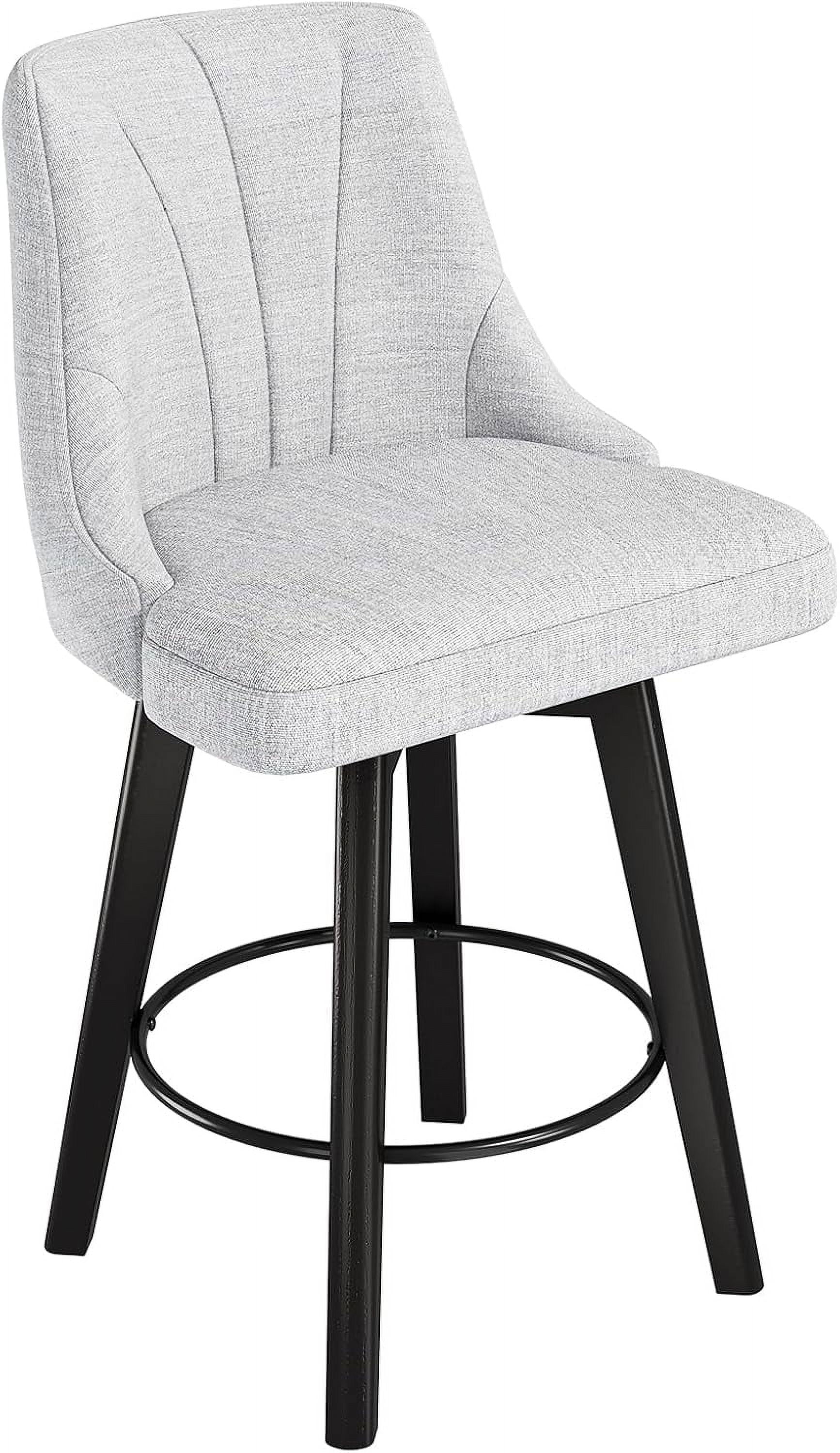 Counter Height Swivel Bar Stool 24" Upholstered PU Leather Barstools ...