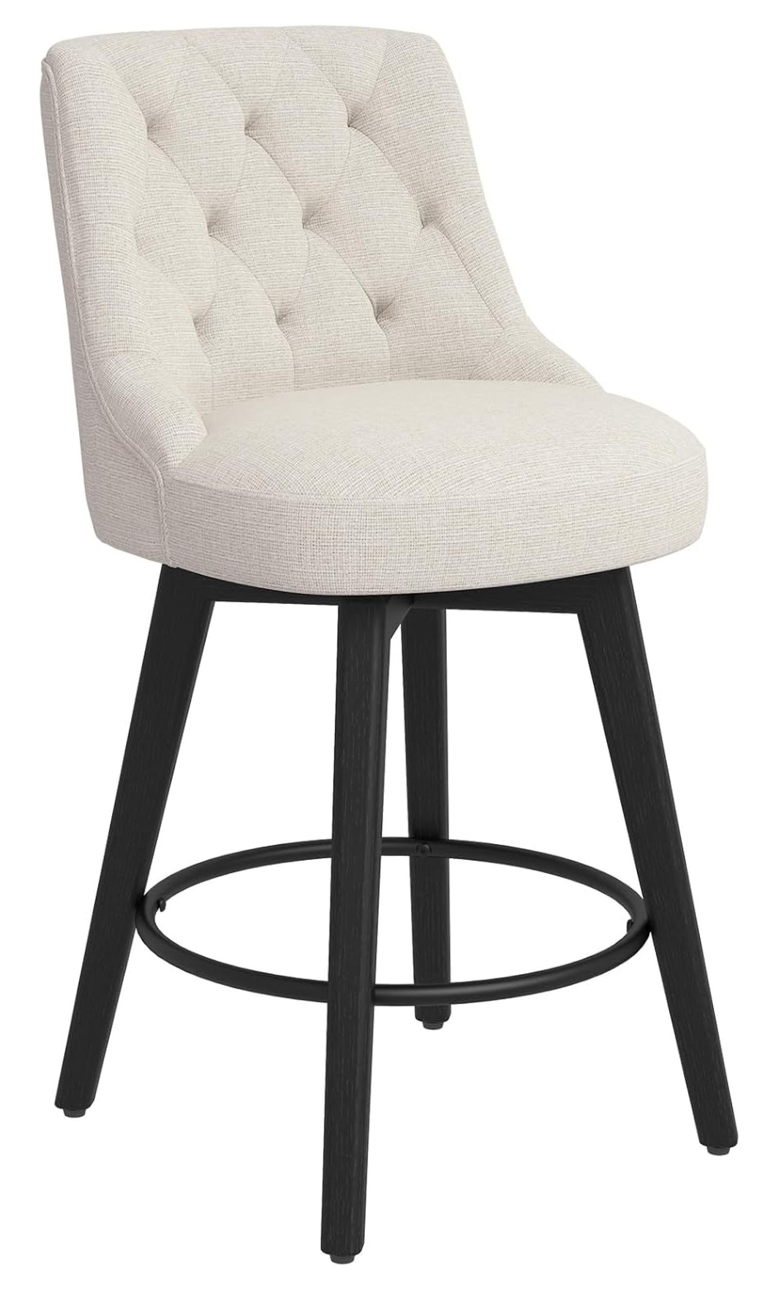 Counter Height Swivel Bar Stools, 26 Inch Bar Stools with Footrest ...