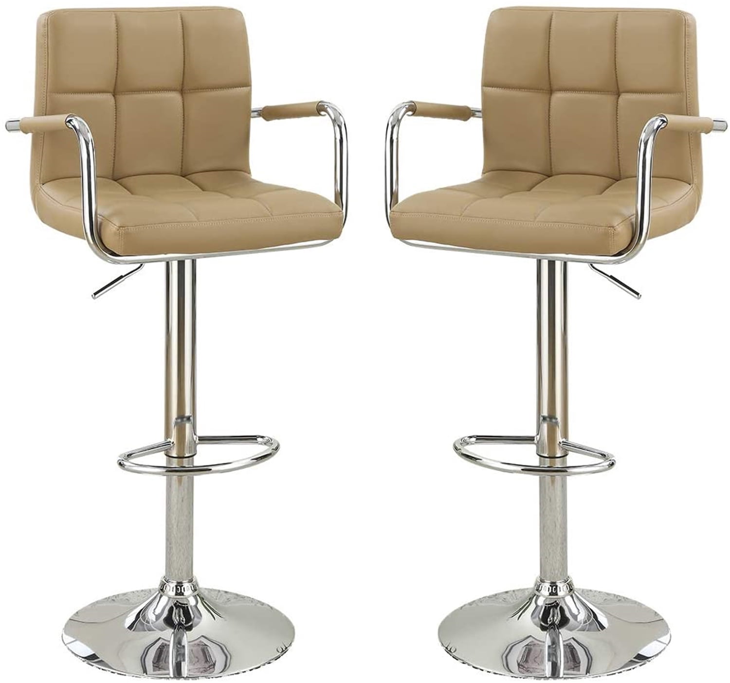 Counter Height Swivel Chair, Height Adjustable Barstool, Faux Leather ...