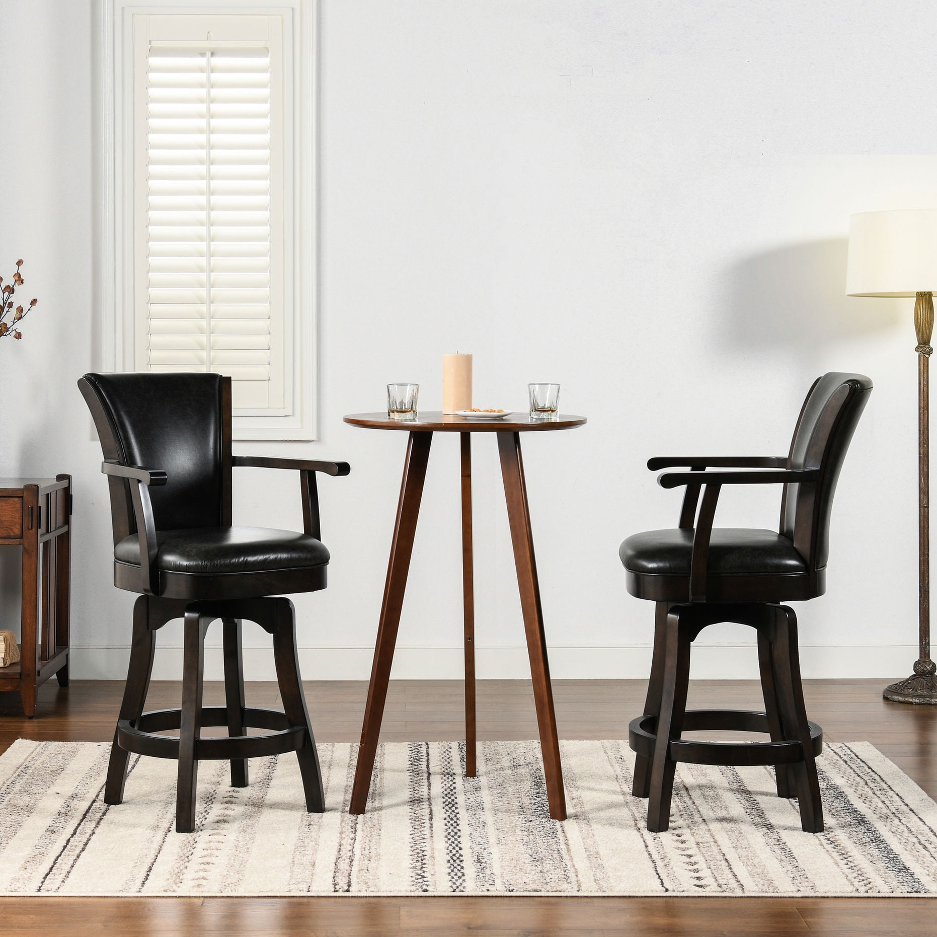Counter Height Swivel Stool | 360 Degree Swivel and Medium-Firm Seating ...