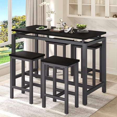 7 Piece Counter Height Dining Set-Counter Height Table and 6 Kitchen ...