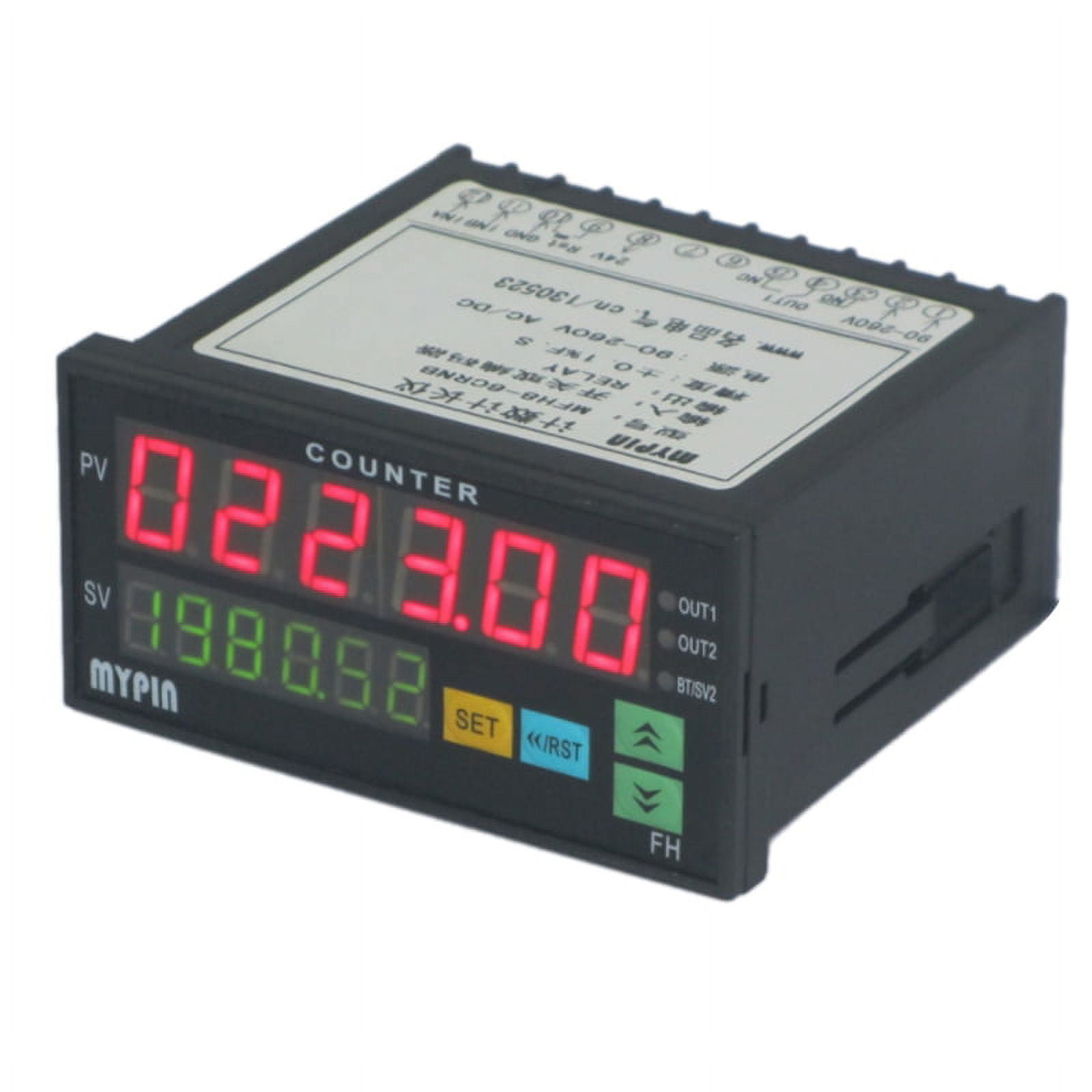 Counter Mini Length Batch Meter 1 Preset Relay Output Count Meter Practical Length Meter 90-260V ...