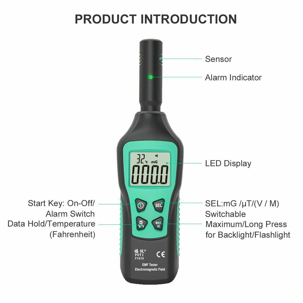 Counter Nuclear Radiation Detector, Battery Powerd EMF Tester Household ...