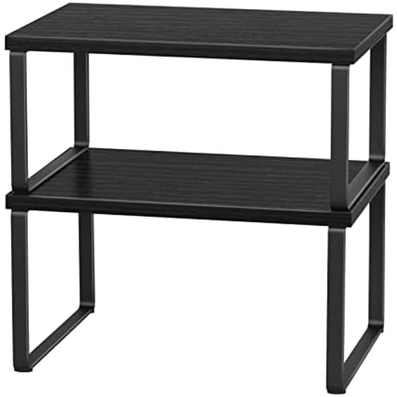 Counter Shelf Organizer Set of 2 Kitchen Cabinet Shelves Expandable ...