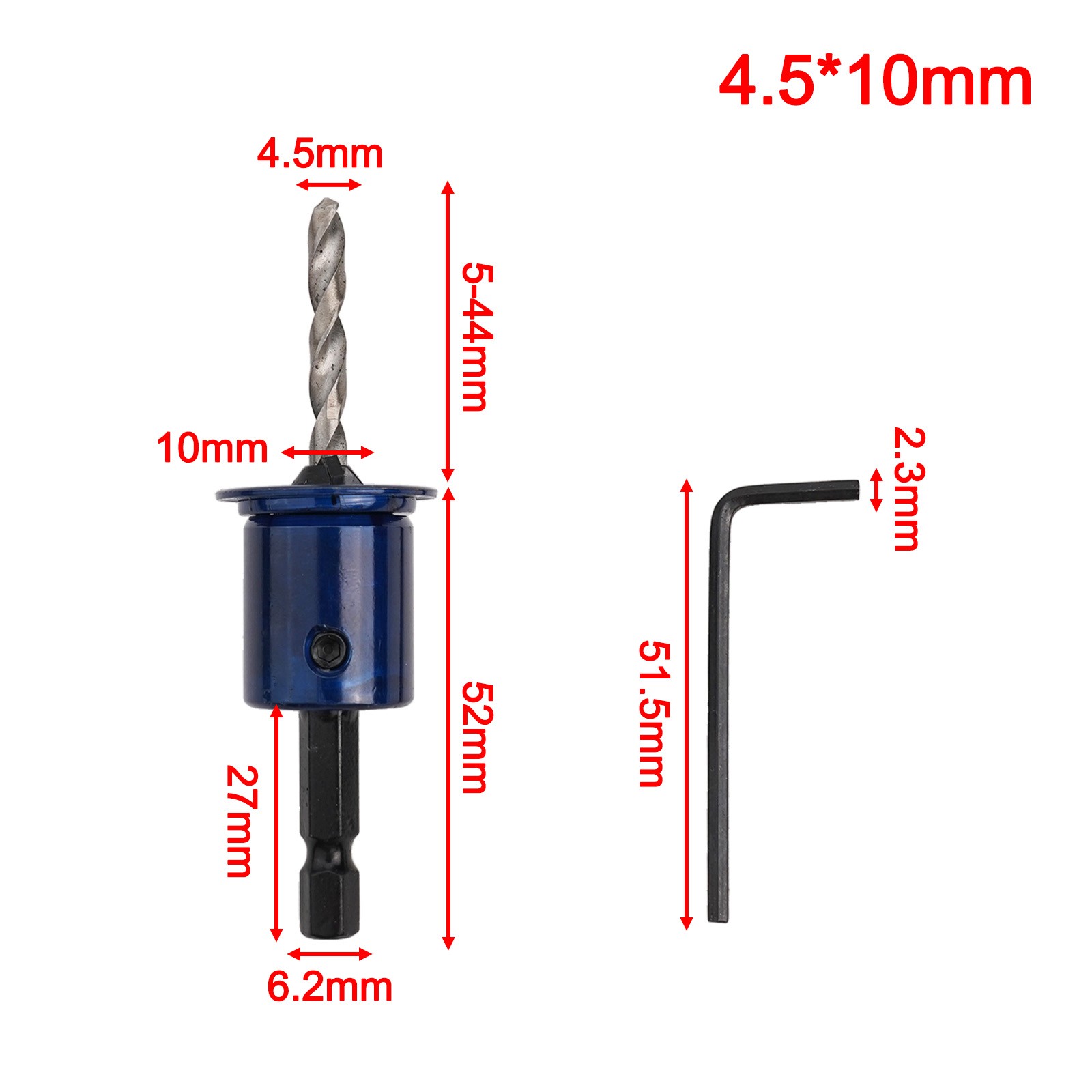 Counter Sink Drill Bit 10mm Shank Drill Bit Core Limiter Countersink ...