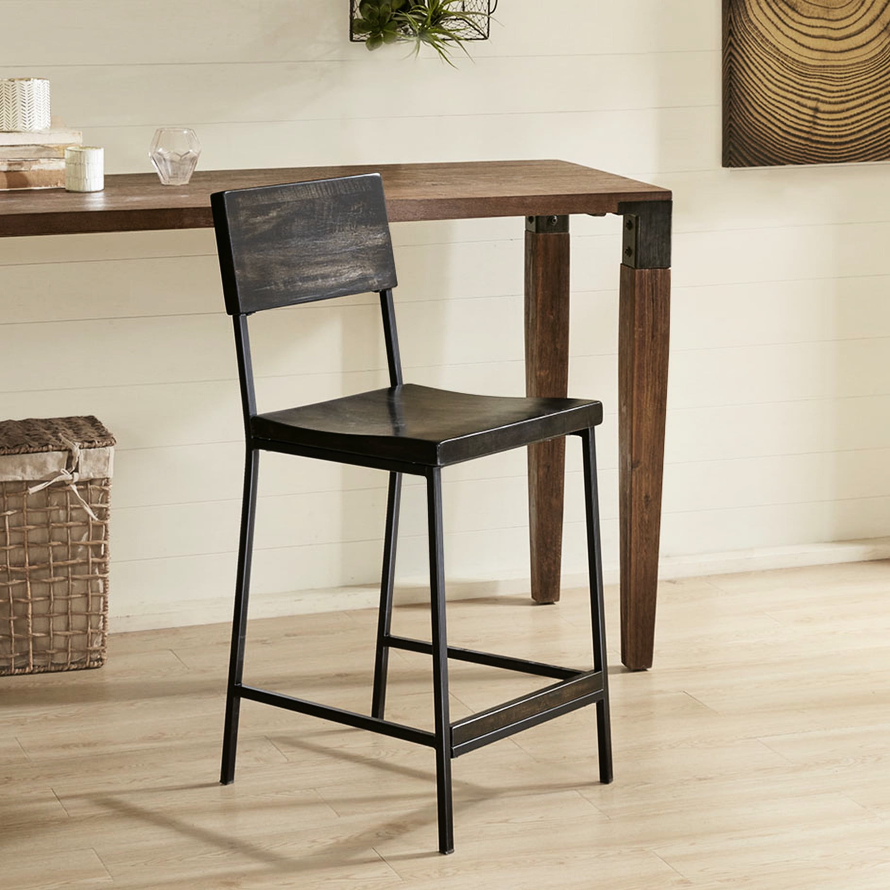 Counter Stool / 17.50" Width, Assembly Required / Ideal for Kitchen ...