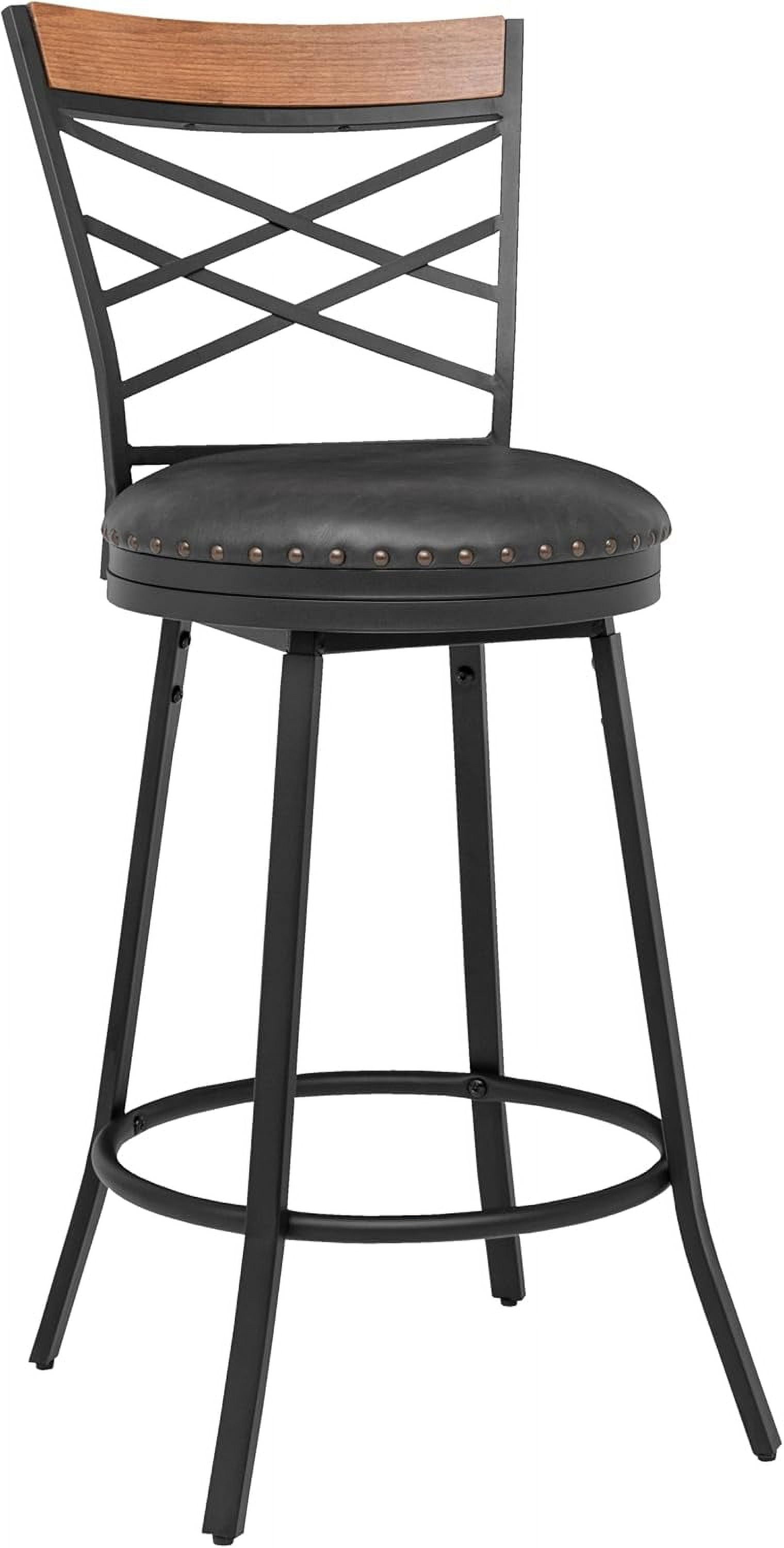 Counter Stools 26" 360 Free Swivel Mid Century Counter Height Stools ...