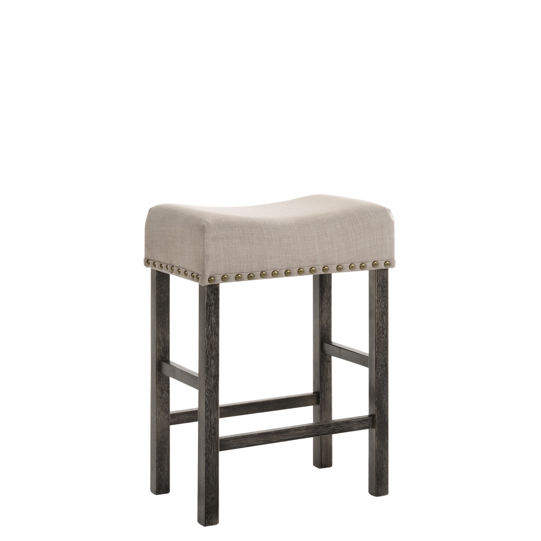 Counter Stools in Set of 2 | Gray Main Tone | Backless for Max Space ...