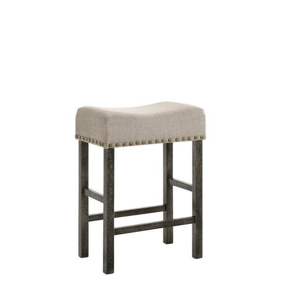 Counter Stools in Set of 2 | Gray Main Tone | Backless for Max Space ...