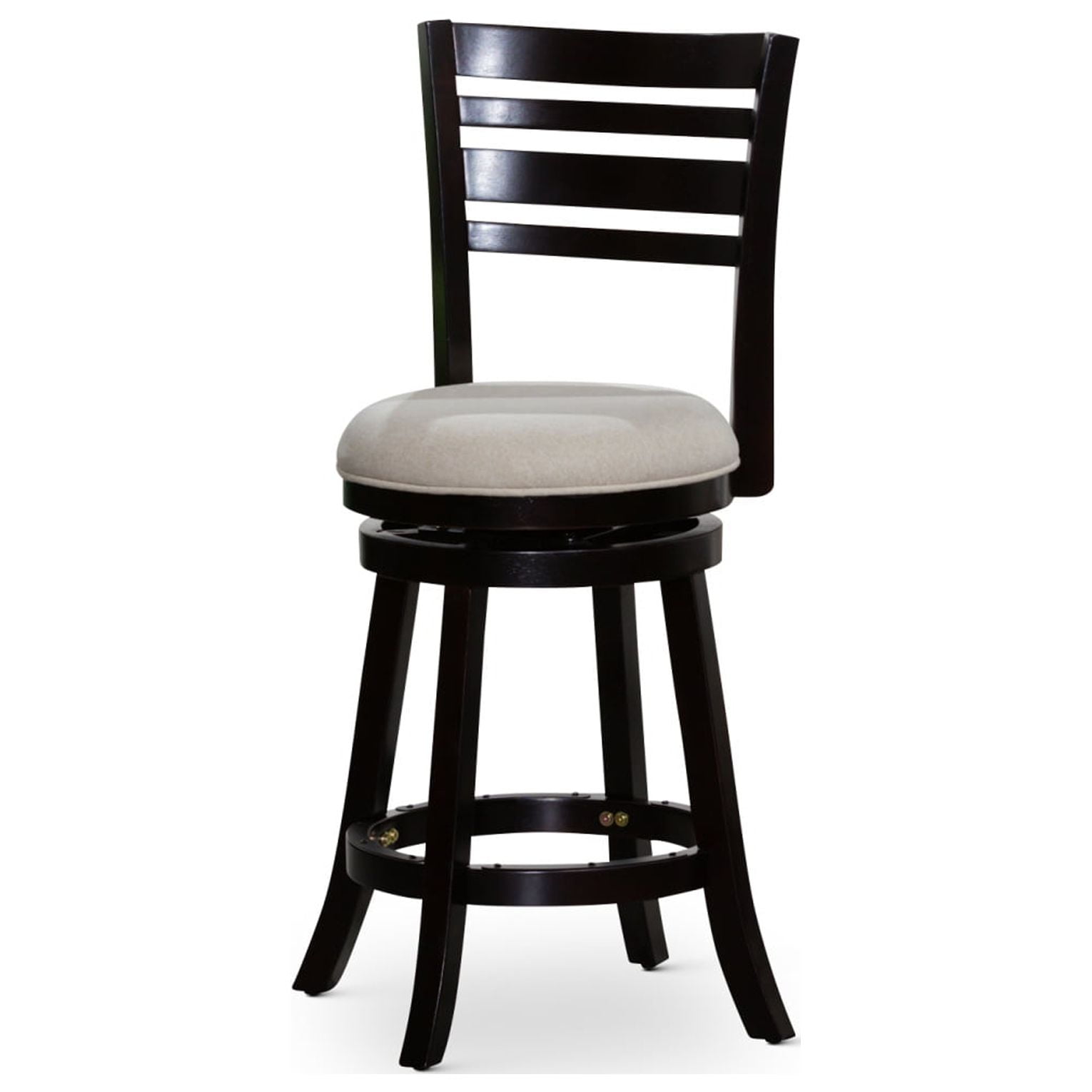 Counter Swivel Stool Round Metal Foot Plates, Retro Upholstered Bar ...