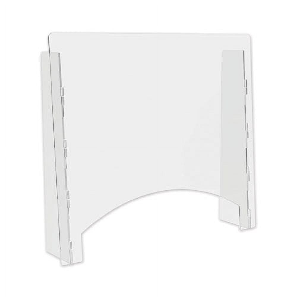 Counter Top Barrier With Pass Thru, 27" X 6" X 23.75", Acrylic, Clear ...