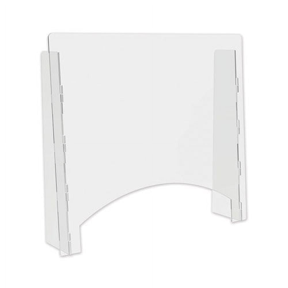 Counter Top Barrier With Pass Thru, 27" X 6" X 23.75", Polycarbonate ...
