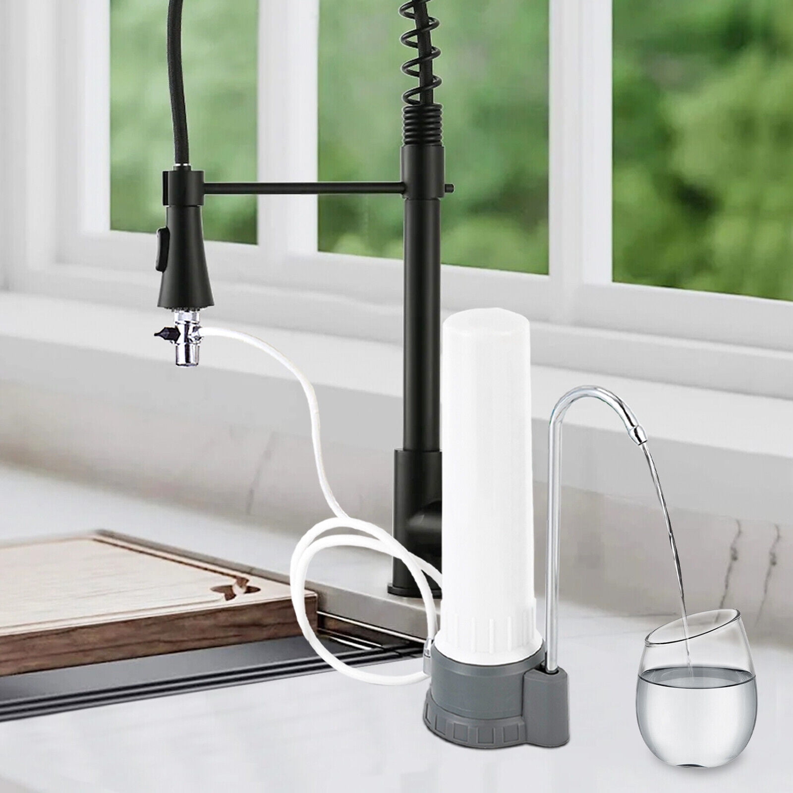 Counter Top Dual Stage Drinking Water Filter | Sediment Carbon ...