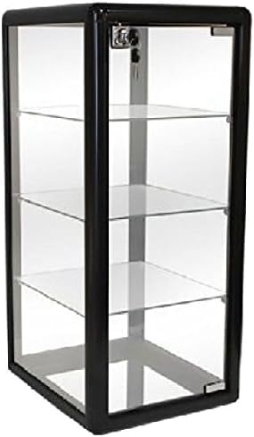 Counter Top Glass Display Showcase with Option for LED Lights -White ...