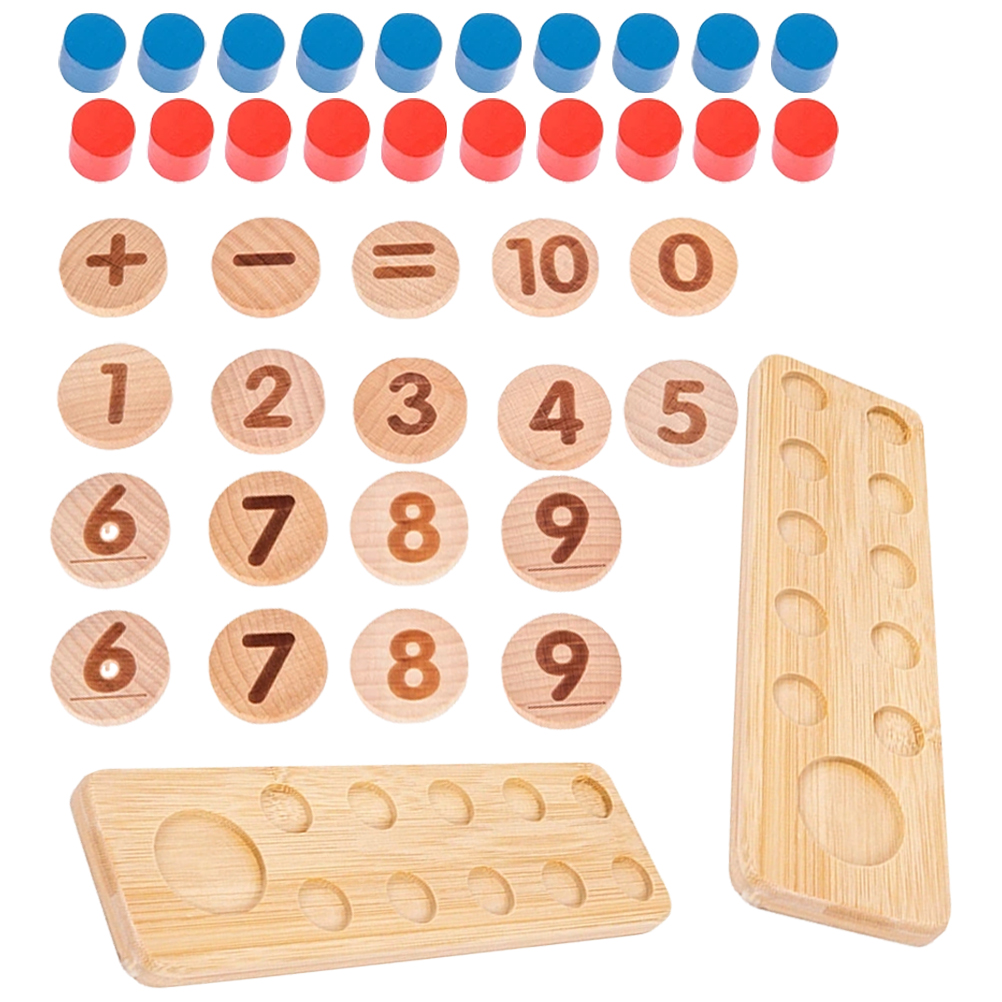 Counter Toy Wooden Playset Mathematics Cognitive Toy Kids Toys Kids ...