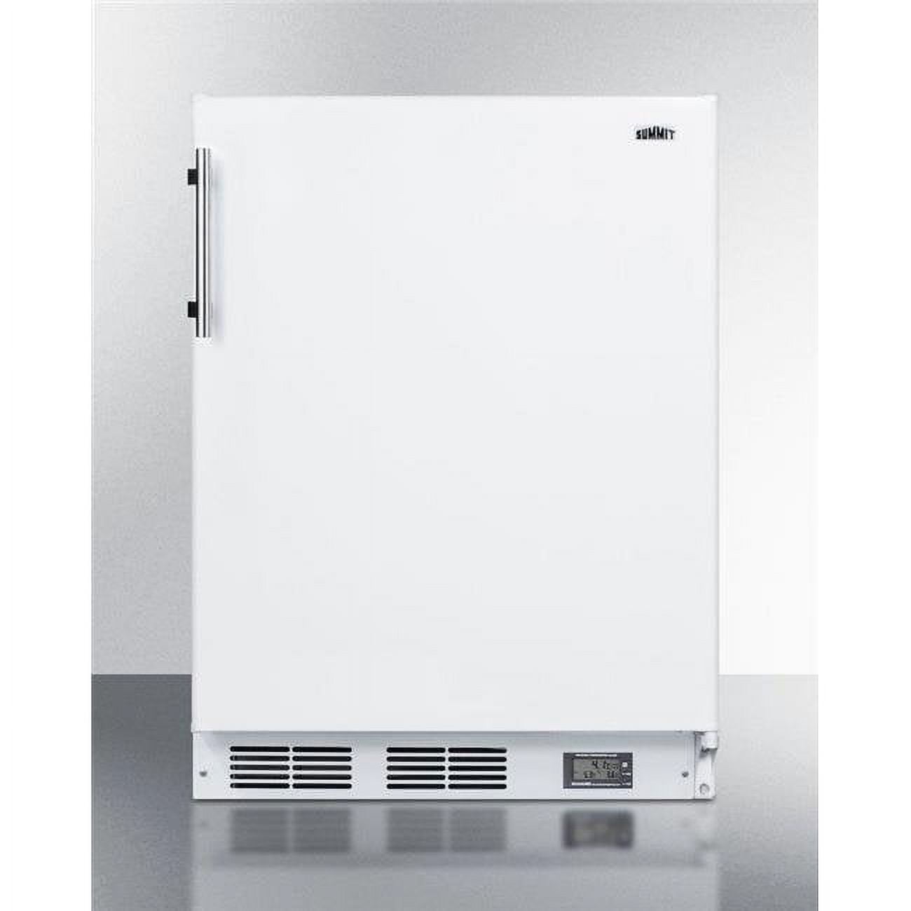 Counter height break room refrigerator-freezer in white with NIST ...