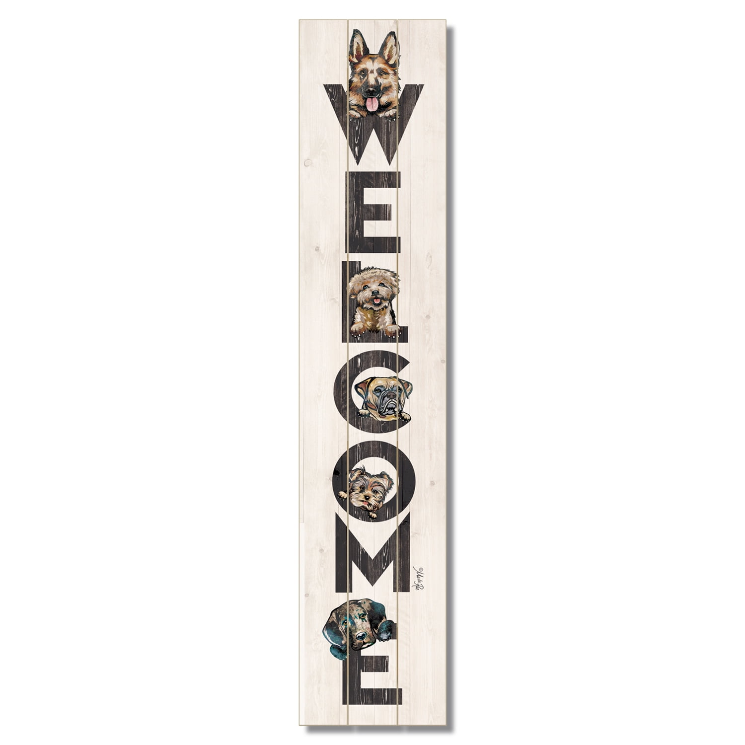 Highland Home "All Dogs Welcome" Indoor/Outdoor Pallet Wood Welcome ...