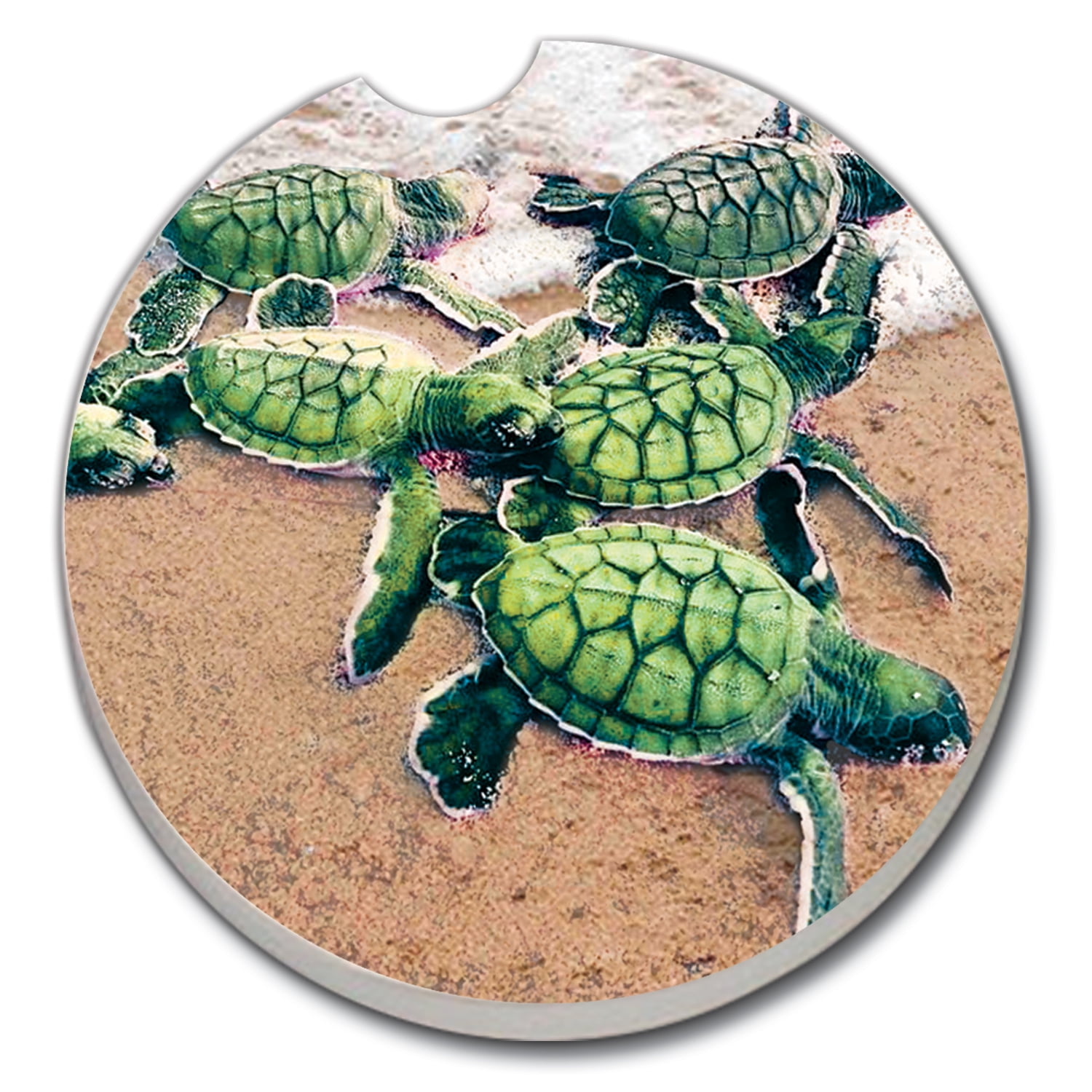 Thirstystone "Baby Sea Turtles" Single Absorbent Stone Car Coaster ...