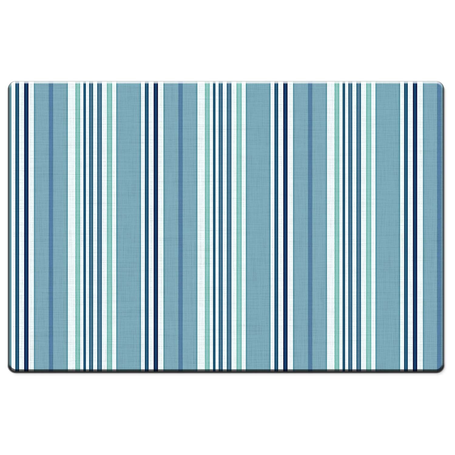 CounterArt " Blue Multi-Stripe" Vinyl Kitchen Comfort Mat - Walmart.com
